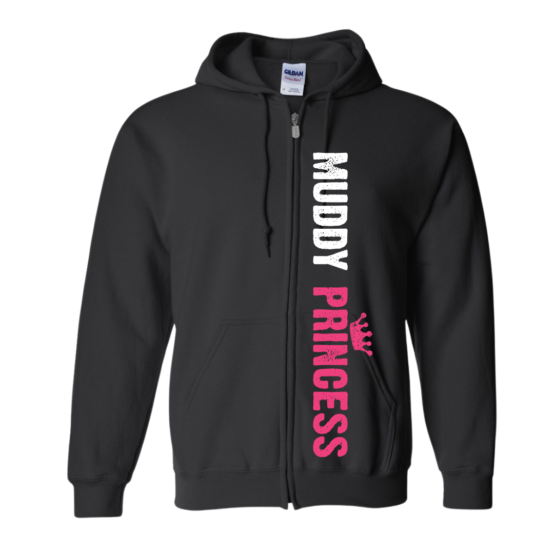 Black Zip Hoodie - Logo – Muddy Princess Store